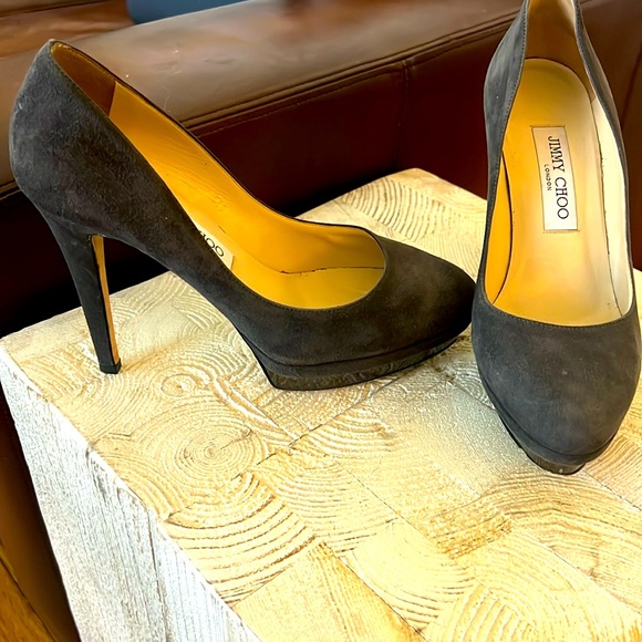 Jimmy Choo | Shoes | Jimmy Choo Suede Platform Heels | Poshmark